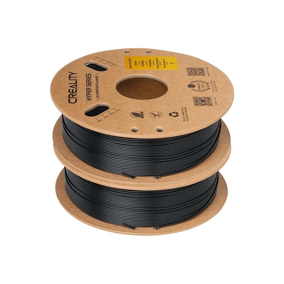 Kit 2Kg Filamentos Hyper PLA Creality p/ Impressora 3D Preto e Preto ...